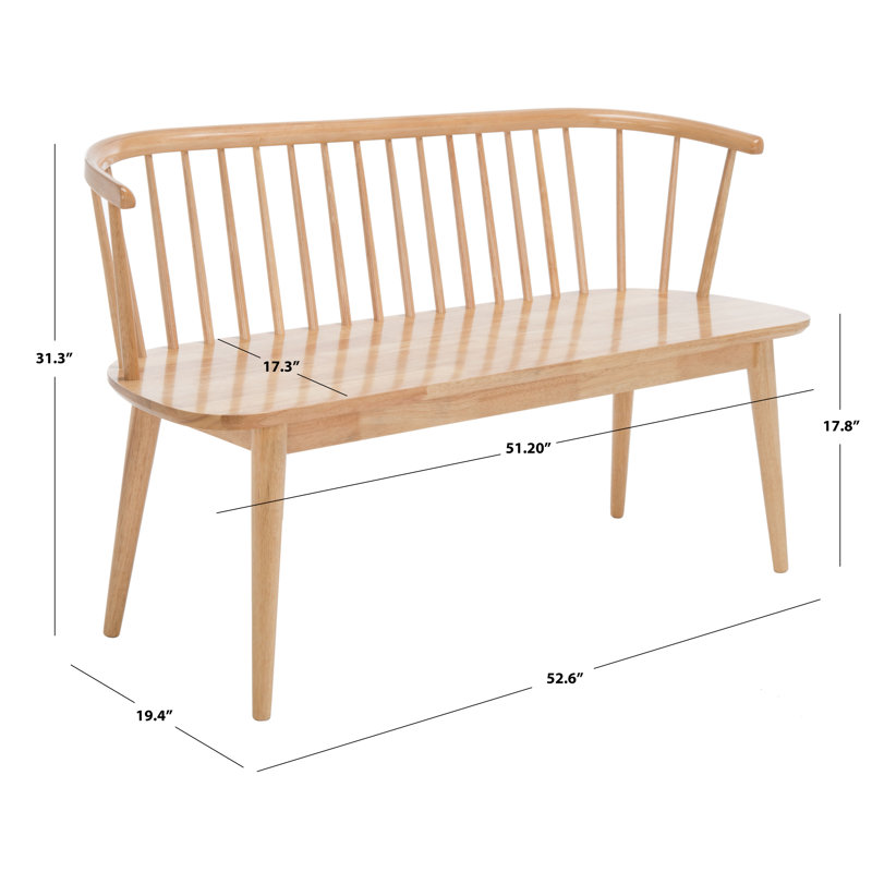 Wade Logan® Ayaah Solid Wood Bench & Reviews | Wayfair